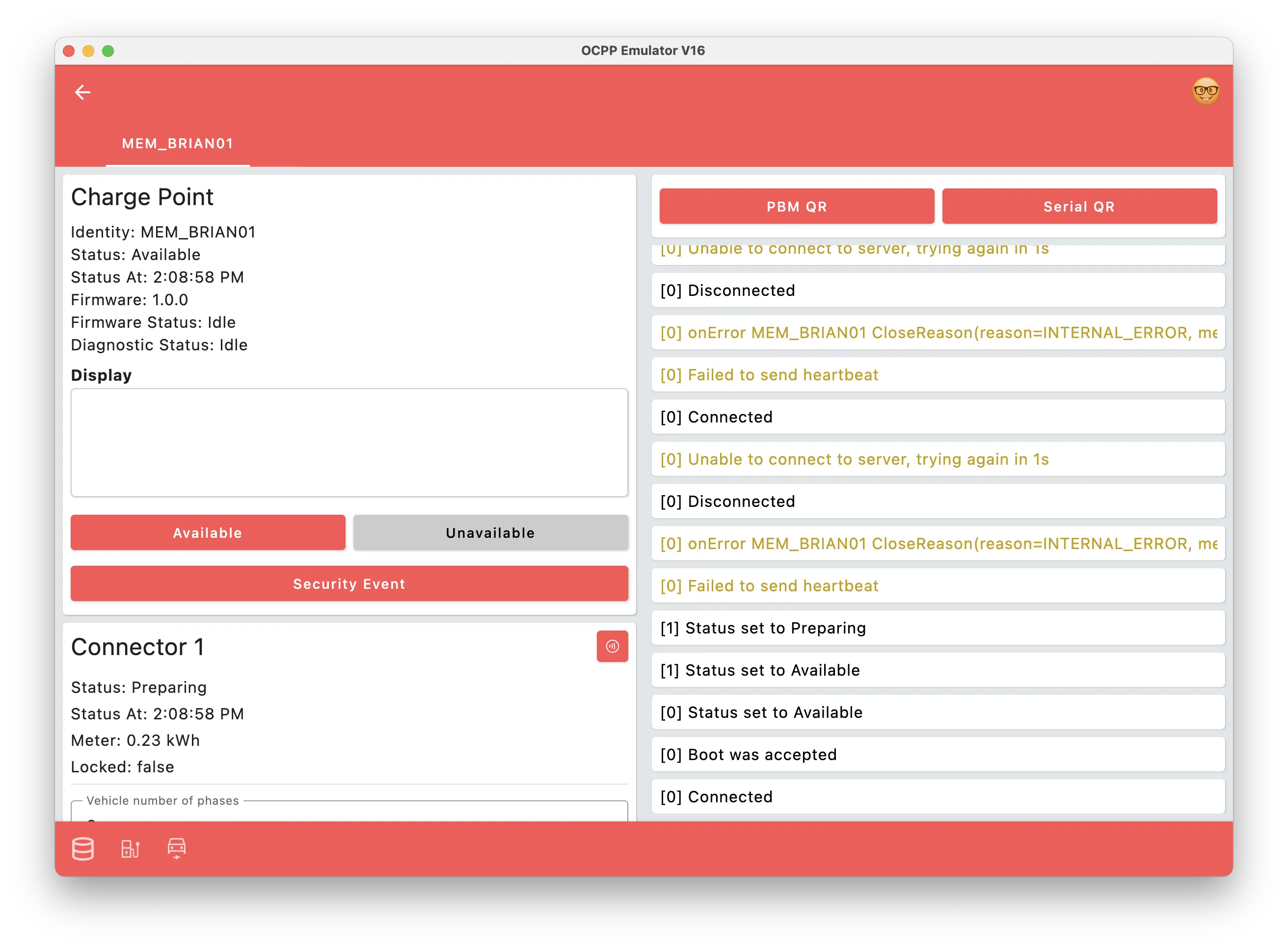 Monta - OCPP Emulator